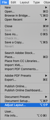 InDesign CC: Adjust Layout